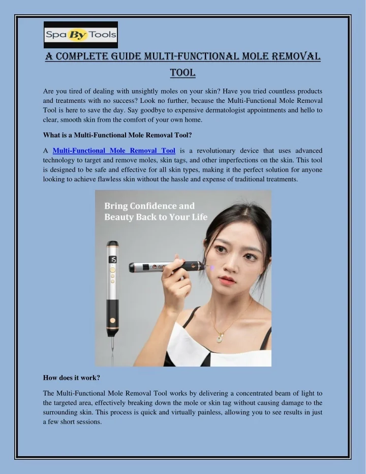 PPT - A Complete Guide Multi-Functional Mole Removal Tool PowerPoint Presentation - ID:13626284