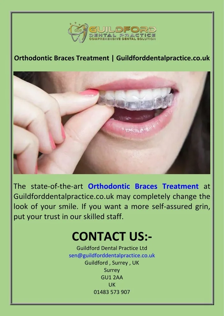 PPT - Orthodontic Braces Treatment Guildforddentalpractice.co.uk ...