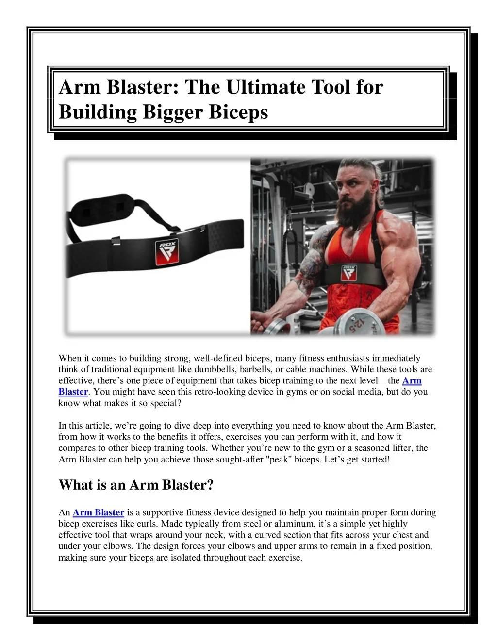 PPT - Arm Blaster The Ultimate Tool for Building Bigger Biceps ...