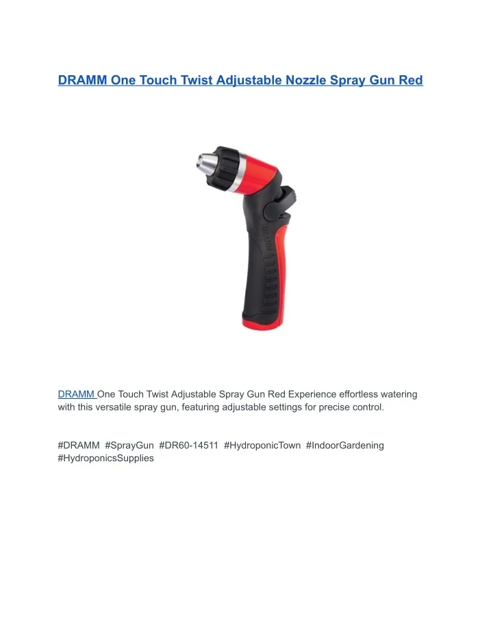 PPT - DRAMM One Touch Twist Adjustable Nozzle Spray Gun Red PowerPoint ...