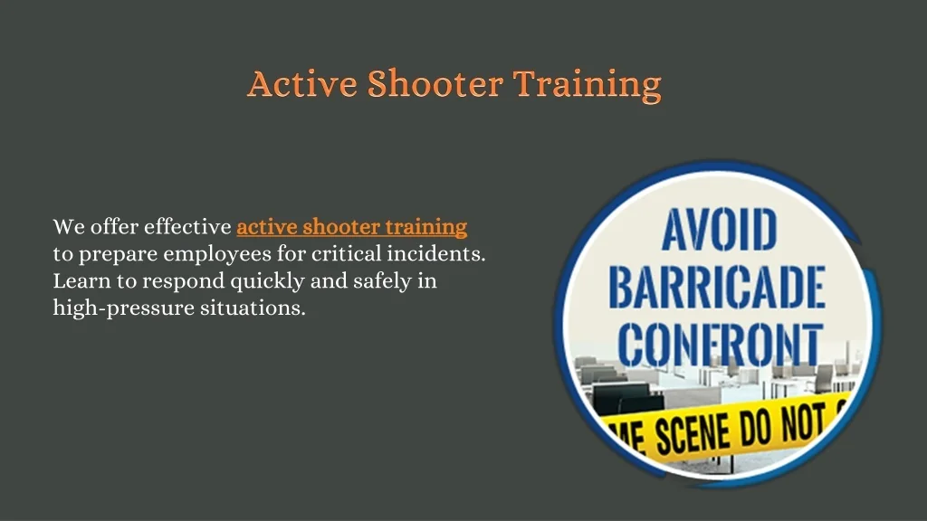 PPT - Active Shooter Training PowerPoint Presentation, free download - ID:13628403