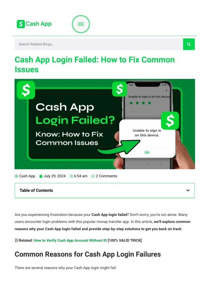 PPT - Cash App Login Failed PowerPoint Presentation, free download - ID ...