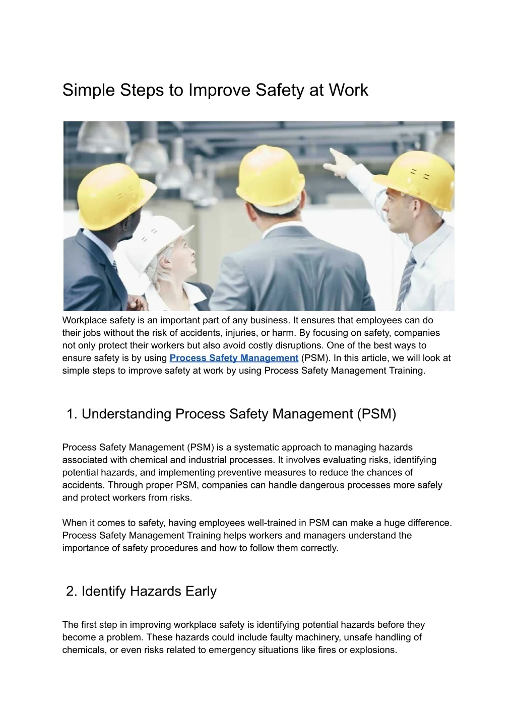 PPT - Simple Steps to Improve Safety at Work PowerPoint Presentation ...