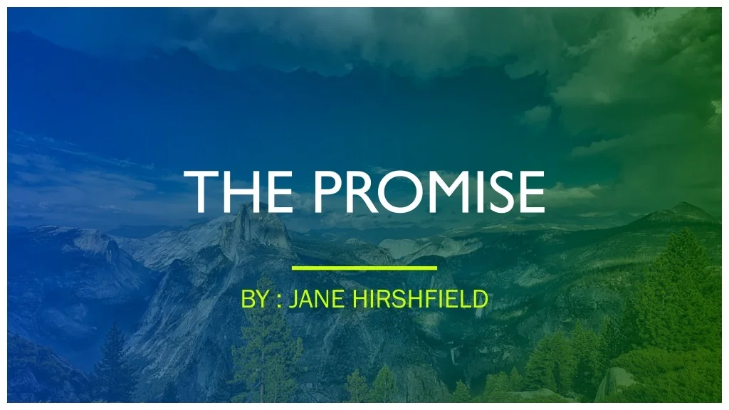 PPT - THE PROMISE PowerPoint Presentation, free download - ID:13631128