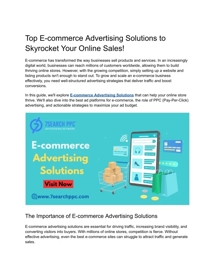 PPT - Top E-commerce Advertising Solutions to Skyrocket Your Online ...