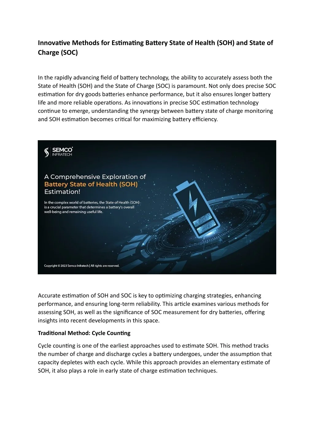 PPT - Innovative Methods for Estimating Battery State of Health SOH and ...