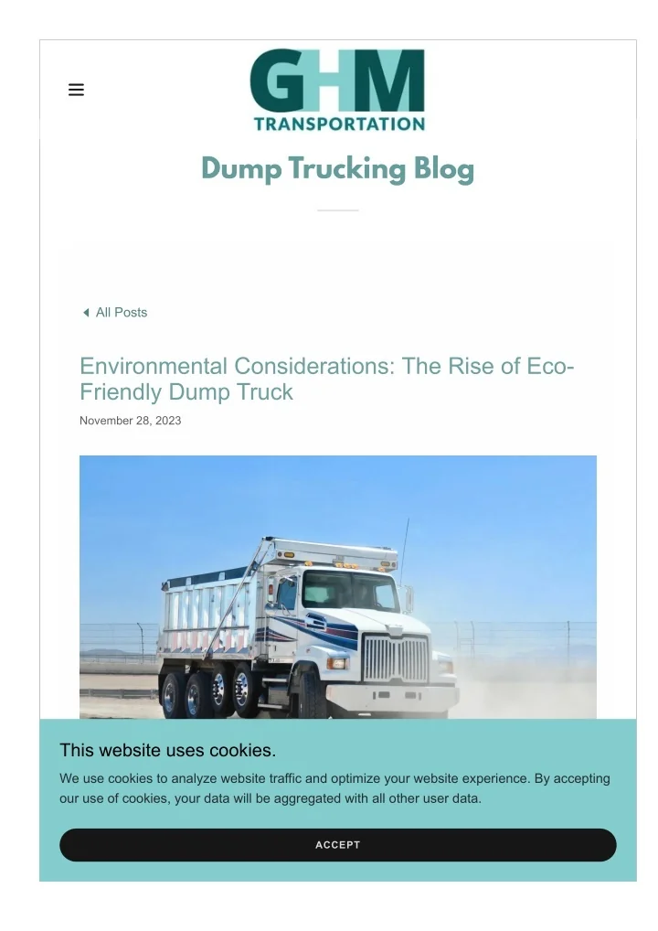 PPT - The Future of Construction: Embracing Eco-Friendly Dump Trucks for a Greener Tom ...