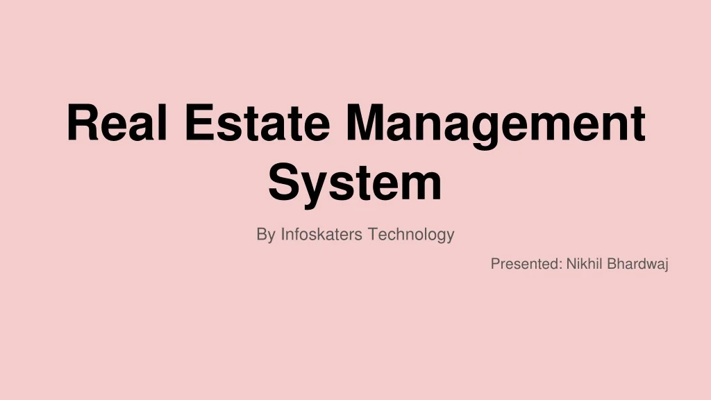 PPT - Real Estate Management System PowerPoint Presentation, free ...
