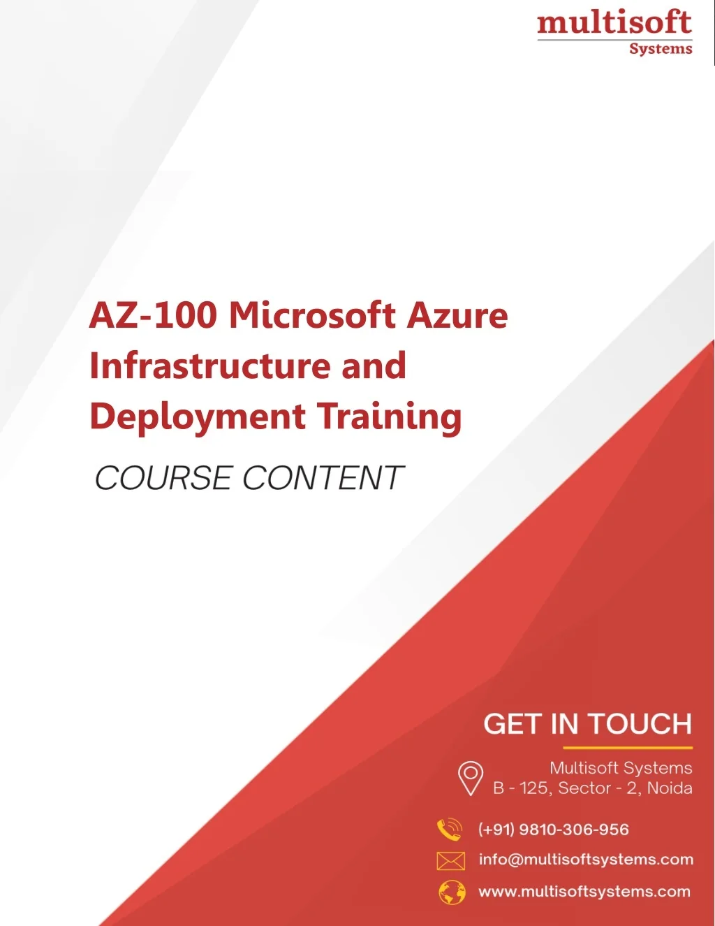 PPT - AZ-100 : Microsoft Azure Infrastructure & Deployment Training ...