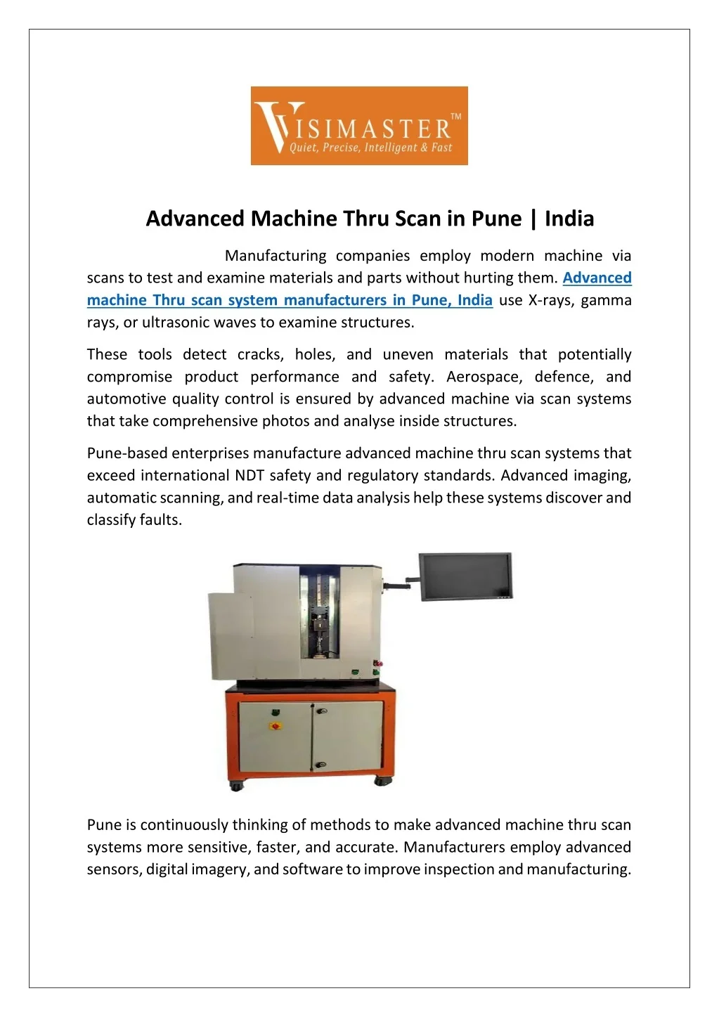 PPT - Advanced Machine Thru Scan in Pune PowerPoint Presentation, free ...
