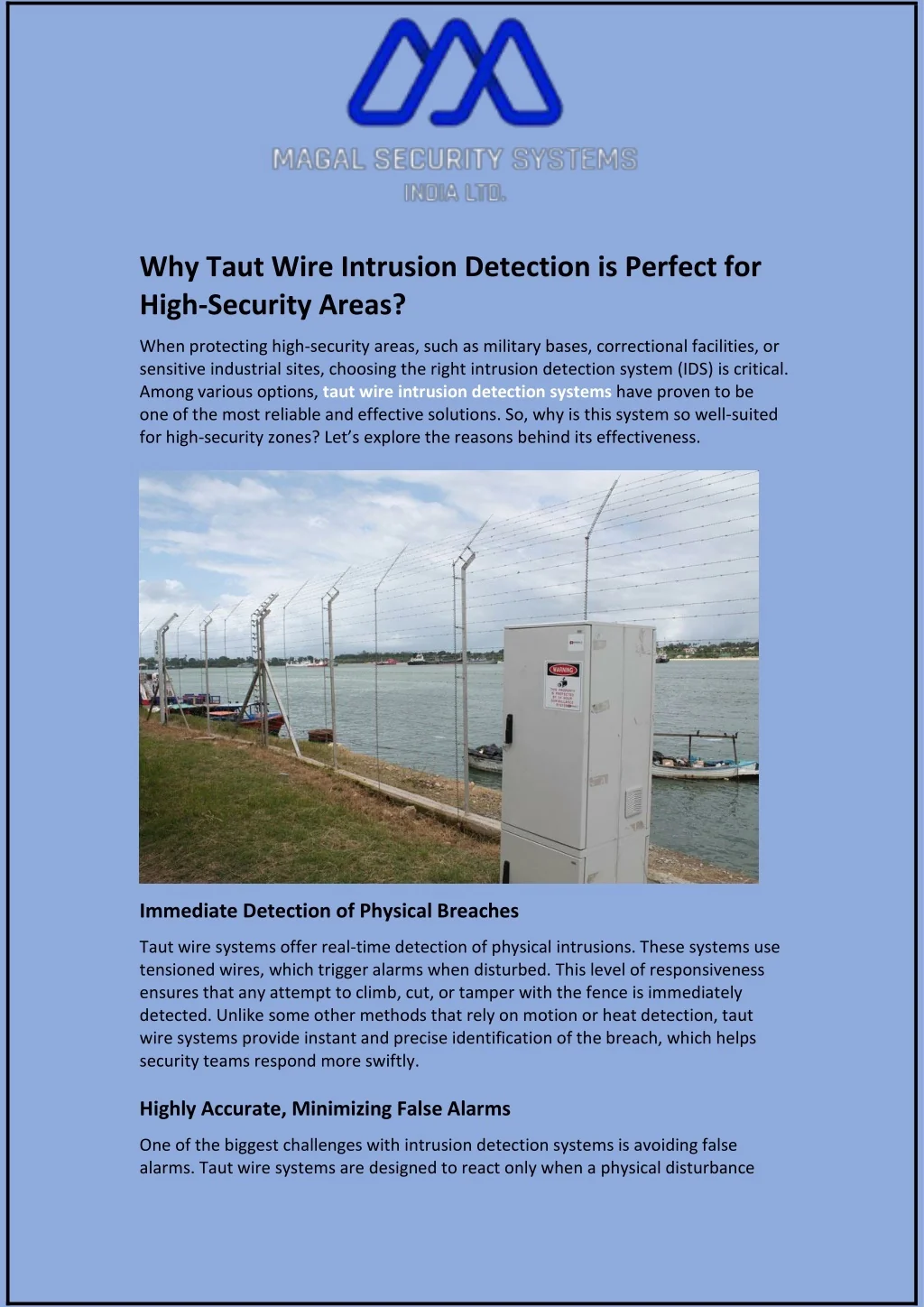 PPT - Why Taut Wire Intrusion Detection is Perfect for High-Security ...