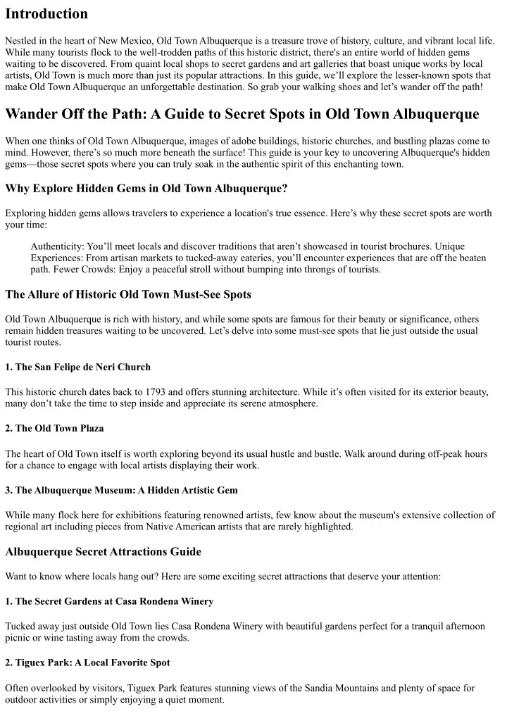 PPT - Wander Off the Path - A Guide to Secret Spots Old Town ...