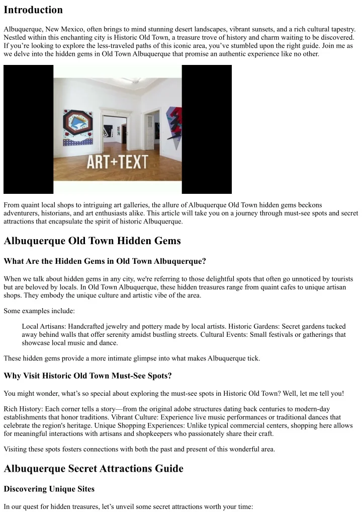 PPT - Experience Authentic Albuquerque: Must-See Hidden Gems in ...