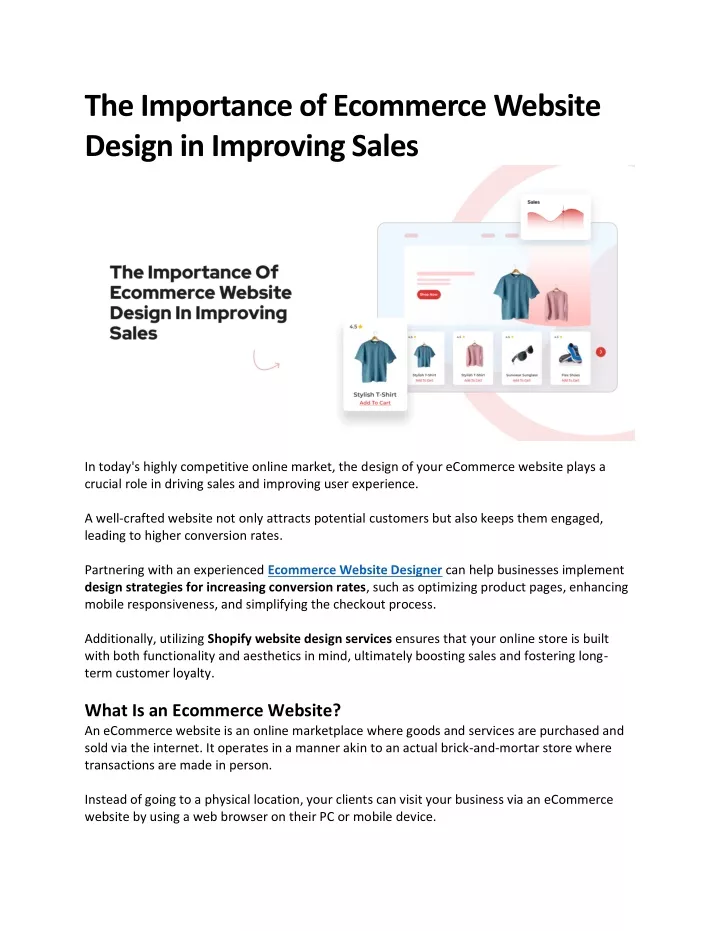 PPT - The Importance of Ecommerce Website Design in Improving Sales ... PPT - The Importance of Ecommerce Website Design in Improving Sales ...