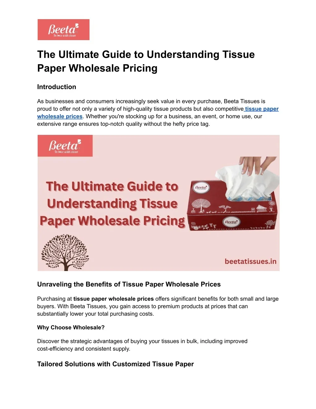 PPT - The Ultimate Guide to Understanding Tissue Paper Wholesale ...