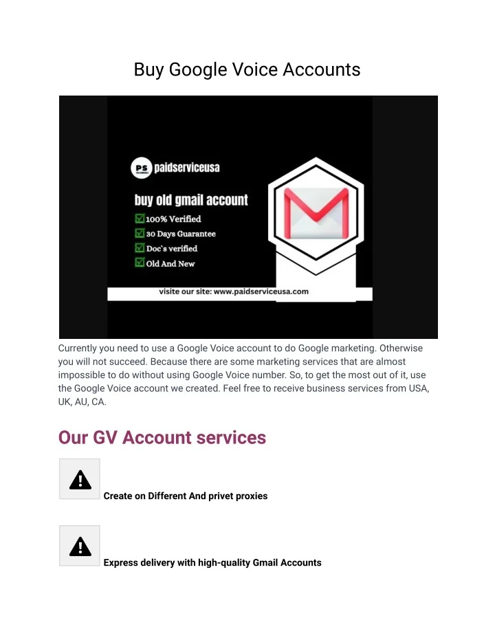 PPT - Buy Google Voice AccountsBuy Google Voice Accounts PowerPoint ...