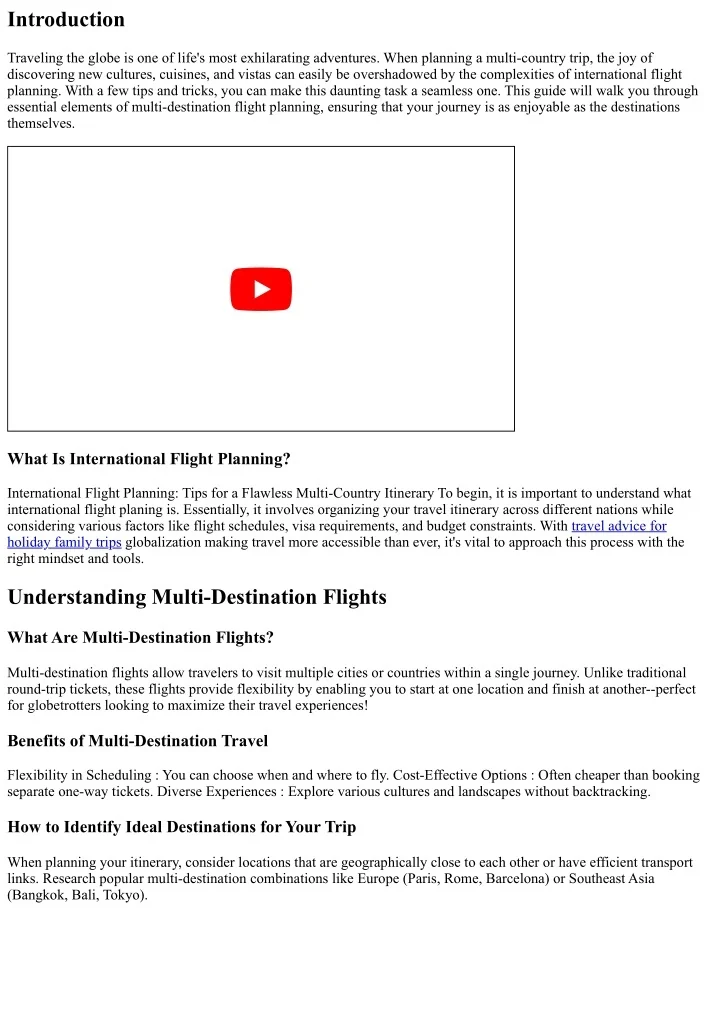 PPT - **International Flight Planning: Tips for a Flawless Multi ...