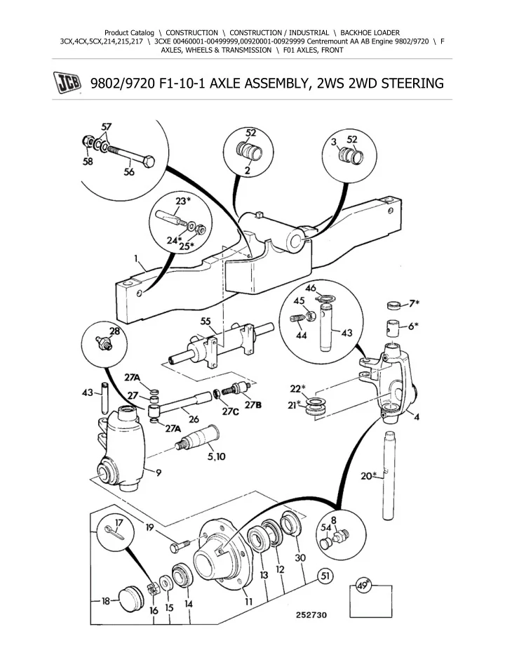PPT - JCB 3CXE Centremount AA AB Engine BACKOHE LOADER Parts Catalogue ...