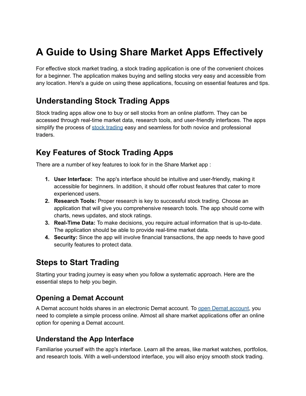 PPT - A Guide to Using Share Market Apps Effectively PowerPoint ...
