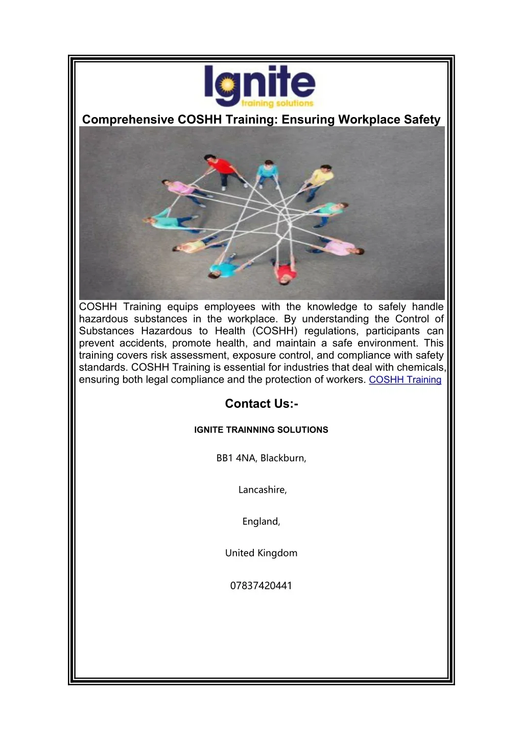 PPT - Comprehensive COSHH Training: Ensuring Workplace Safety ...