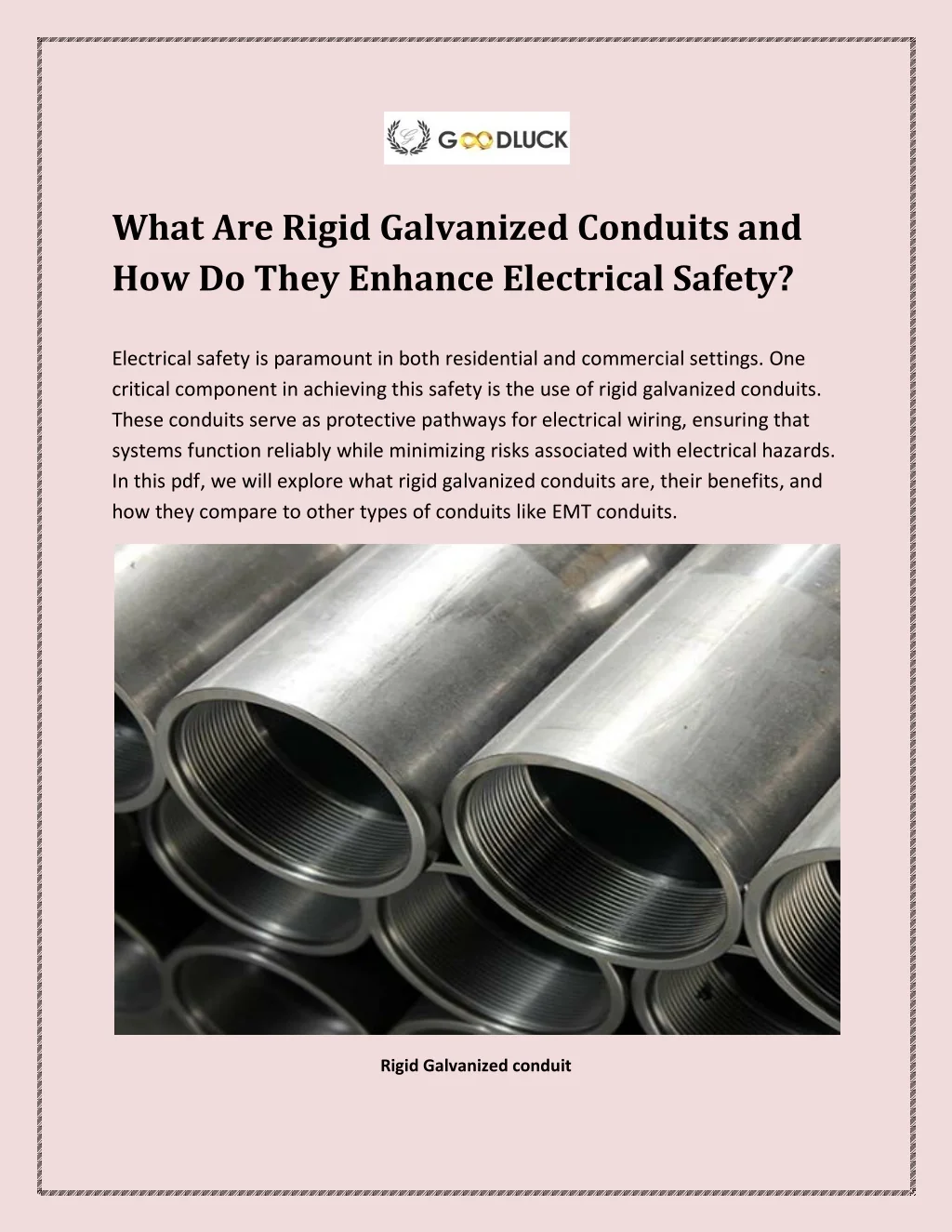 PPT - What Are Rigid Galvanized Conduits and How Do They Enhance ...