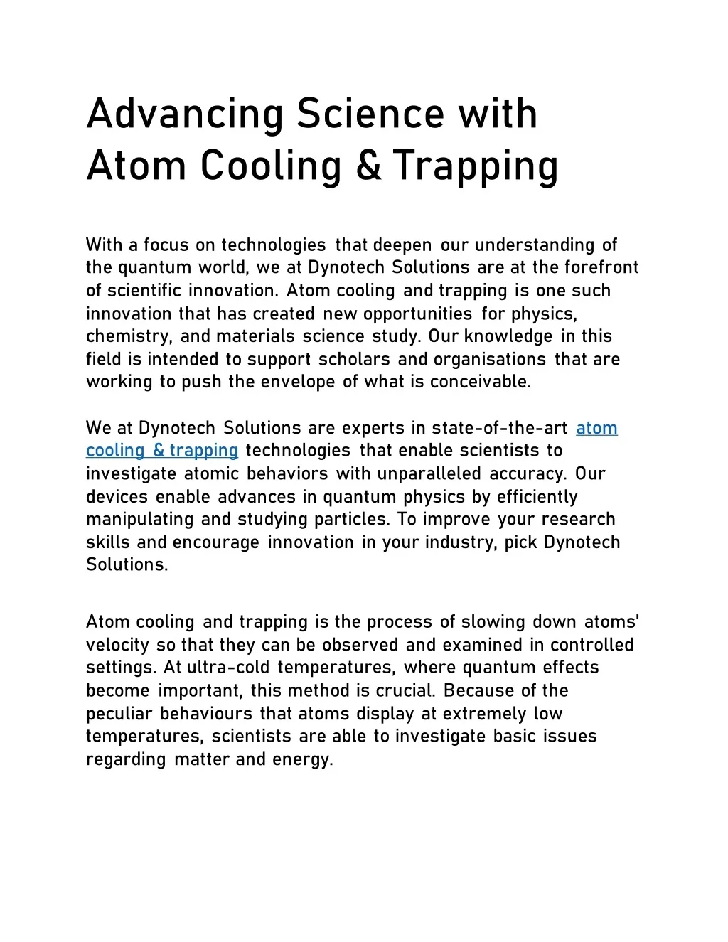 PPT - Advancing Science with Atom Cooling PowerPoint Presentation, free ...