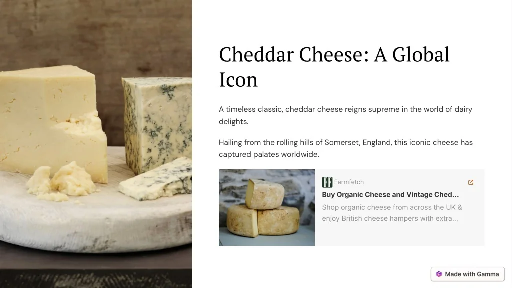 PPT - Extra Mature Cheddar Cheese | Farmfetch PowerPoint Presentation ...