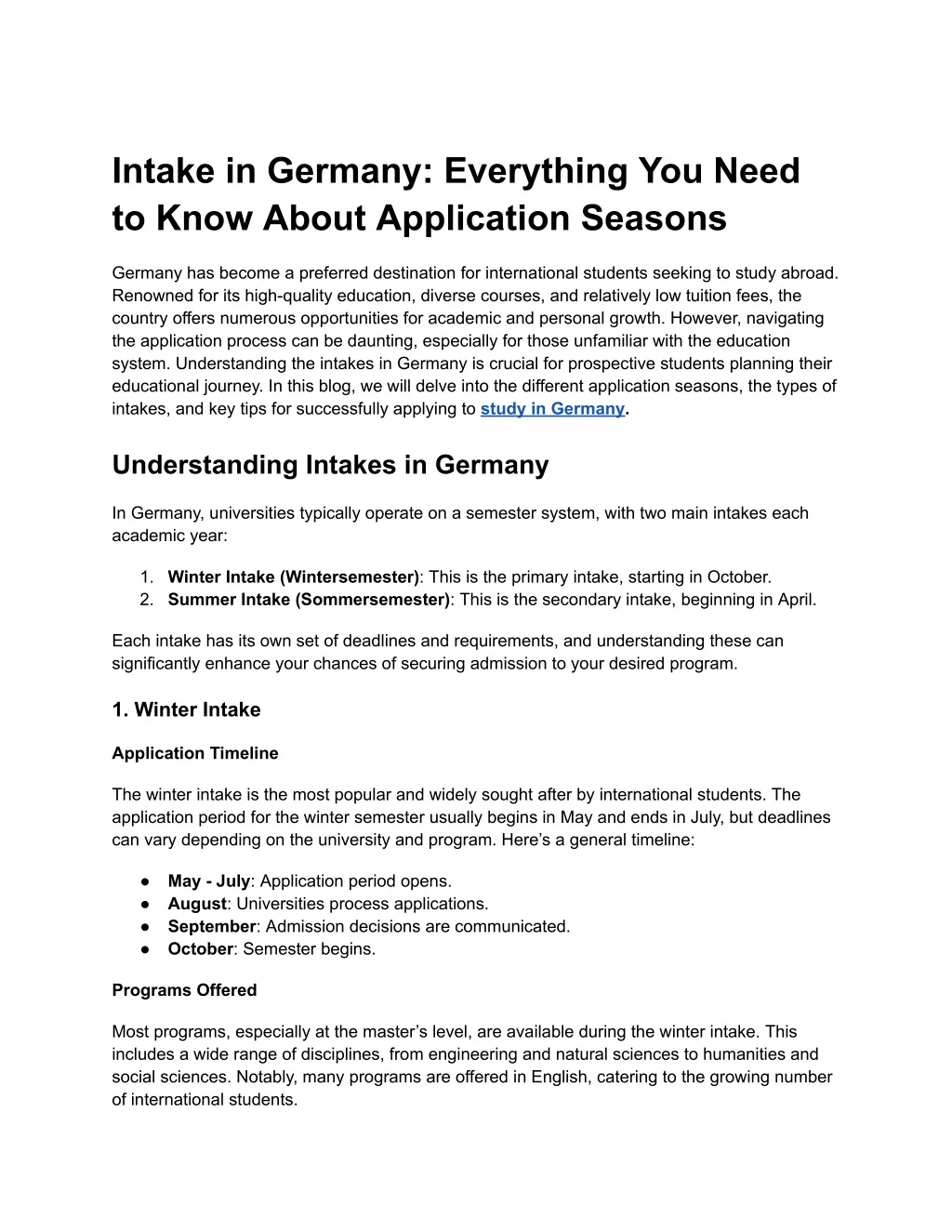 PPT - Intake in Germany_ Everything You Need to Know About Application ...