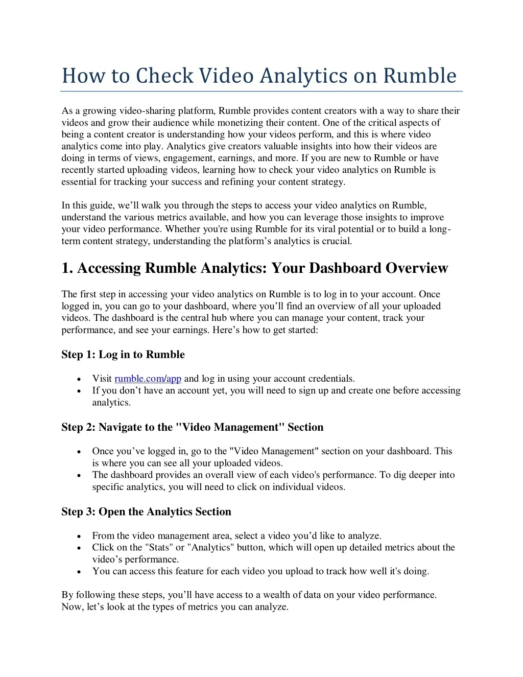 PPT - How to Check Video Analytics on Rumble PowerPoint Presentation ...