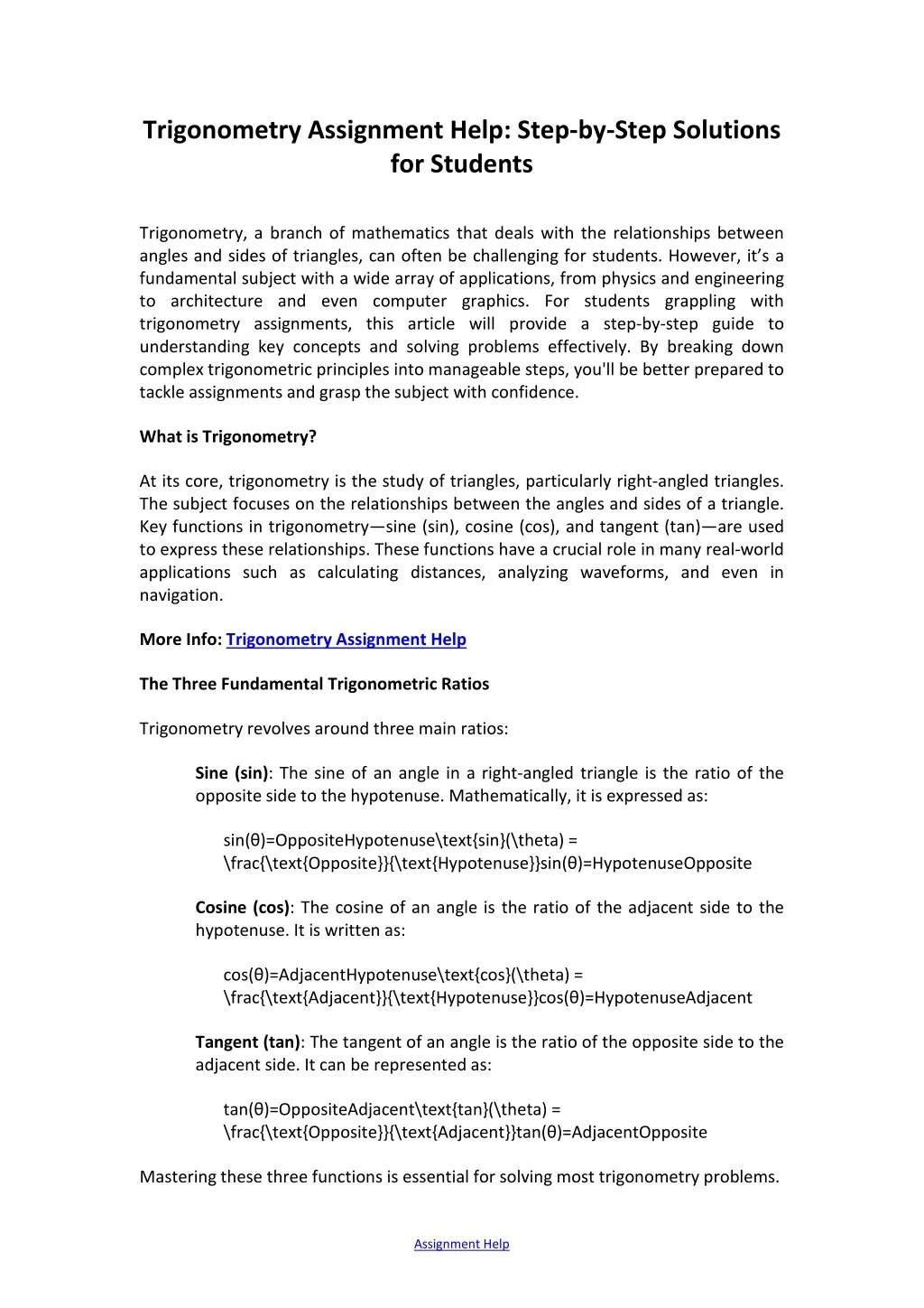 PPT - Trigonometry Assignment Help PowerPoint Presentation, free ...
