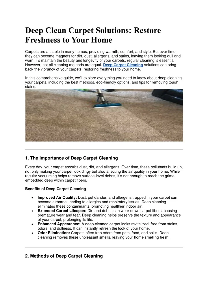 PPT - Deep Clean Carpet Solutions PowerPoint Presentation, free ...