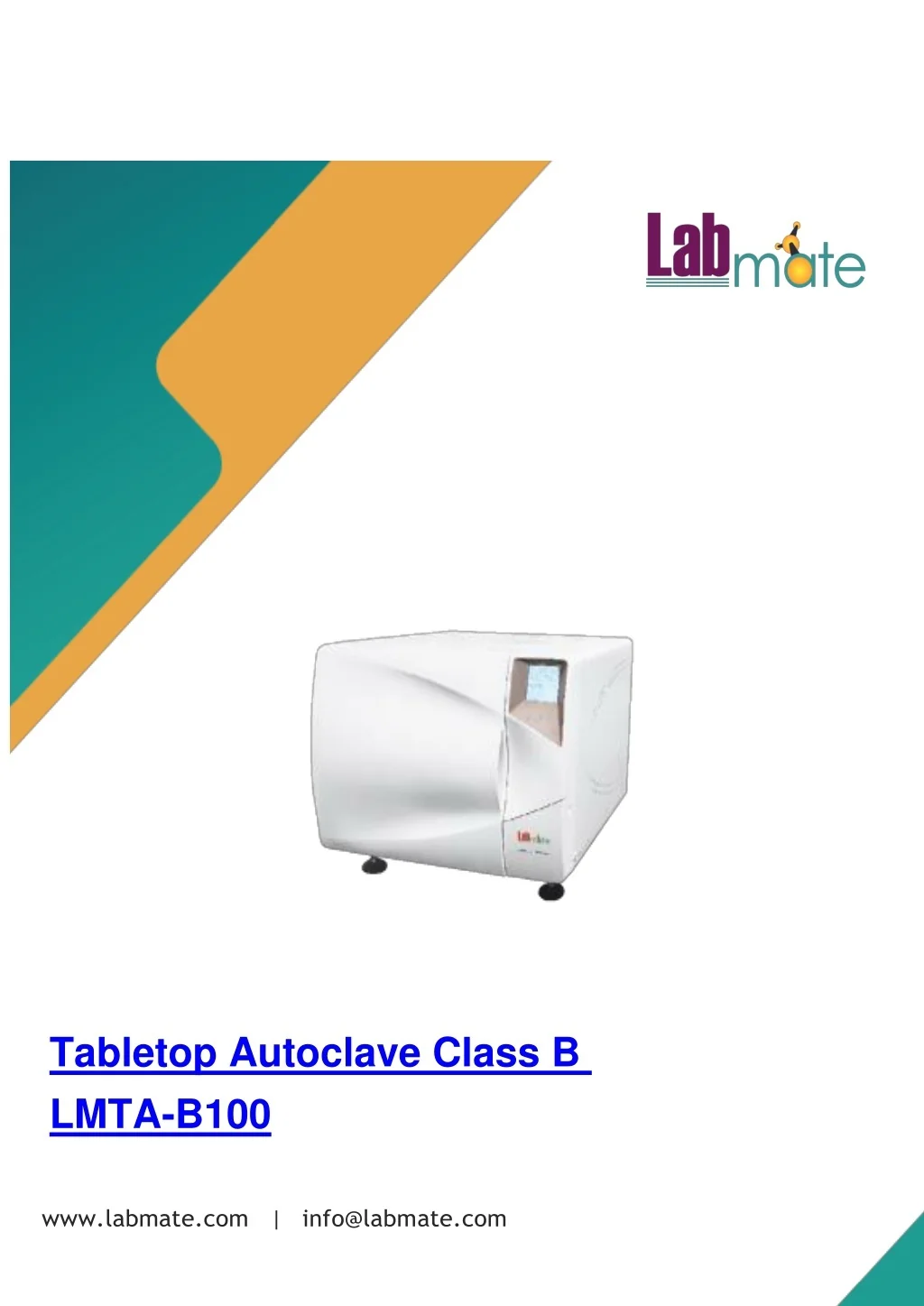 PPT - Tabletop Autoclave Class B LMTA-B100 PowerPoint Presentation ...
