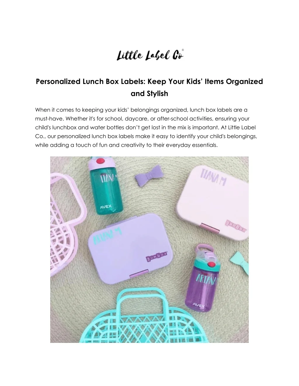 PPT - Custom Lunch Box Labels for Easy Organization PowerPoint ...