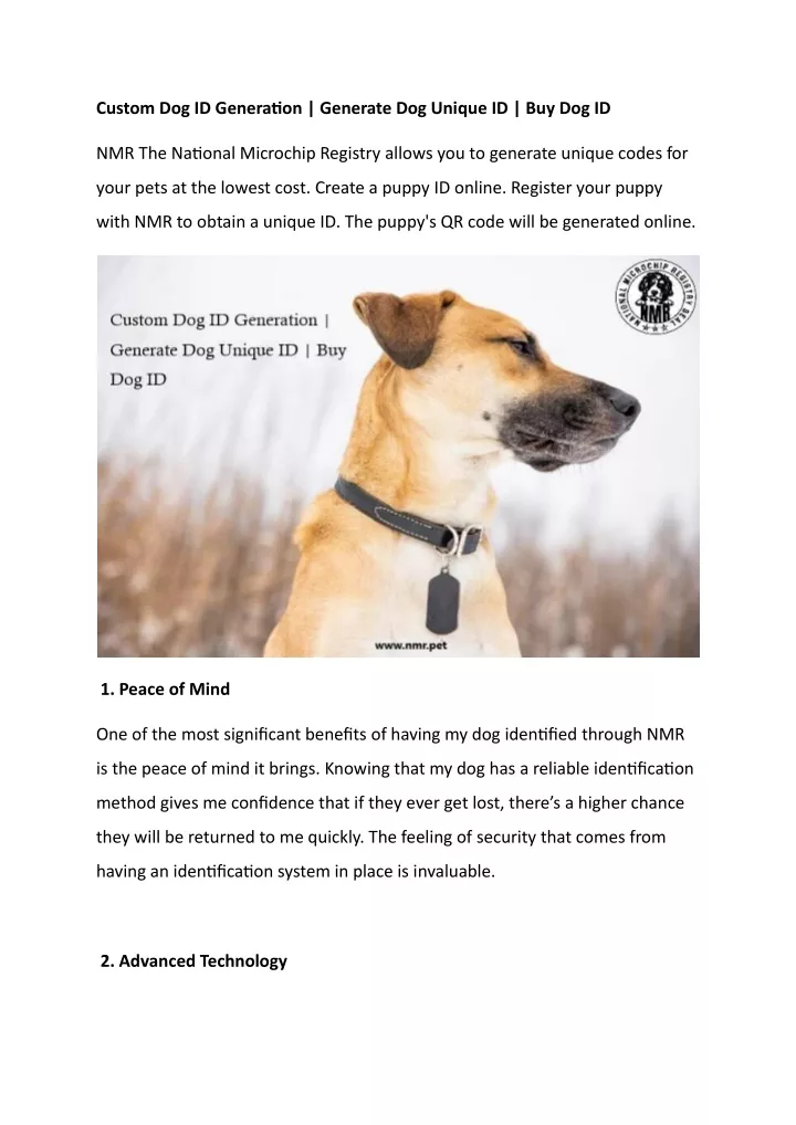 PPT - Custom Dog ID Generation Generate Dog Unique ID Buy Dog ID ... PPT - Custom Dog ID Generation Generate Dog Unique ID Buy Dog ID ...