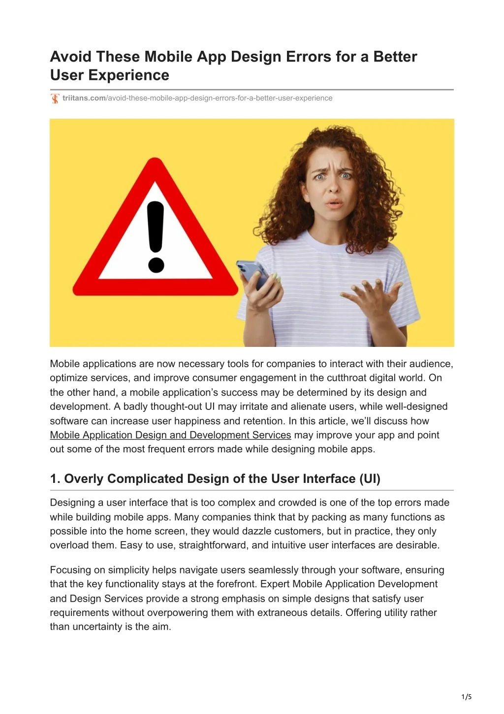 PPT - Avoid These Mobile App Design Errors for a Better User Experience ...