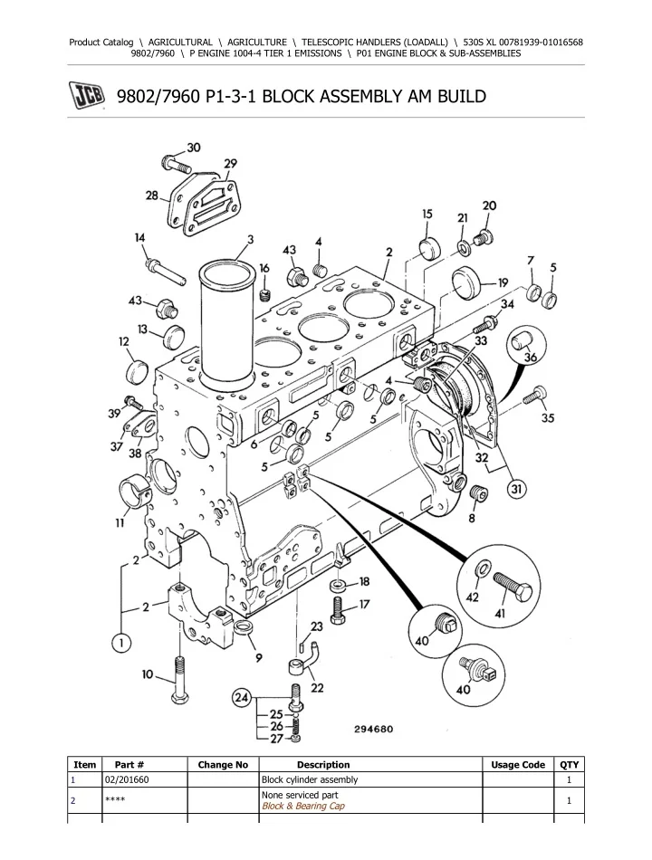 PPT - JCB 530S XL Telescopic Handlers (Loadall) Parts Catalogue Manual ...