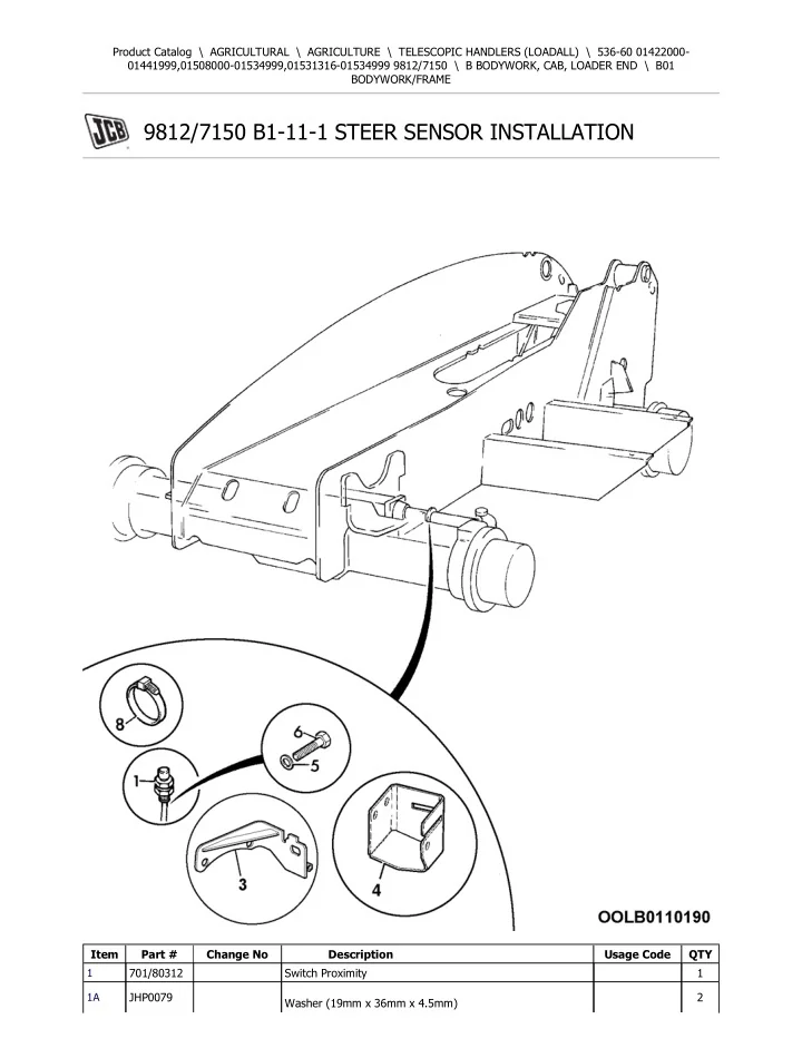 PPT - JCB 536-60 Telescopic Handlers (Loadall) Parts Catalogue Manual ...
