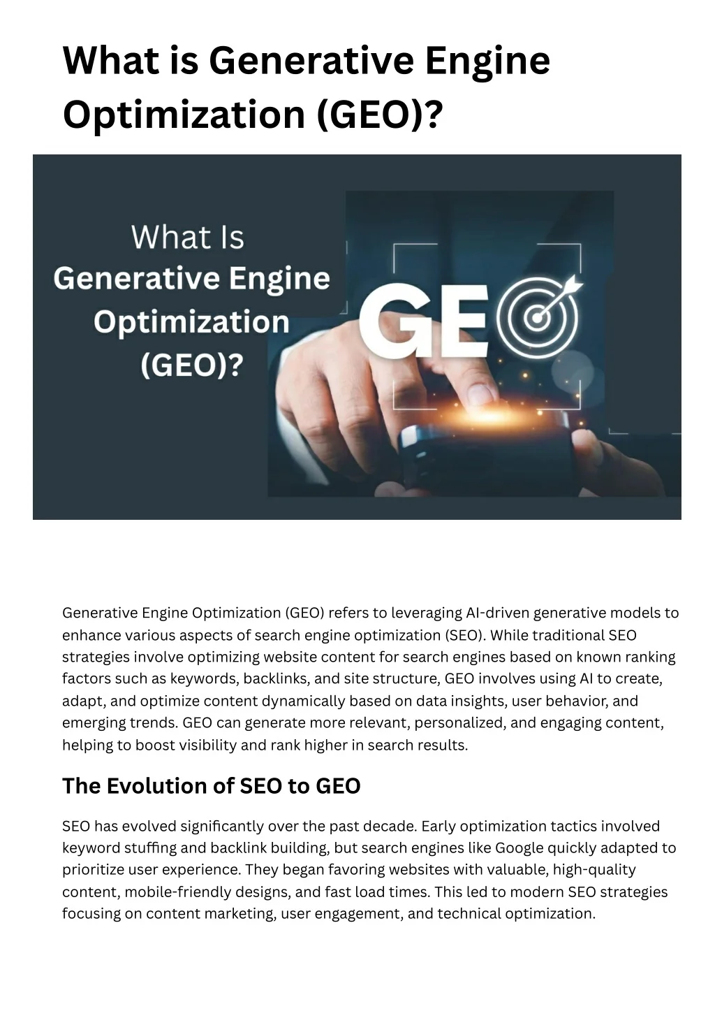 PPT - What is Generative Engine Optimization (GEO) PowerPoint ...