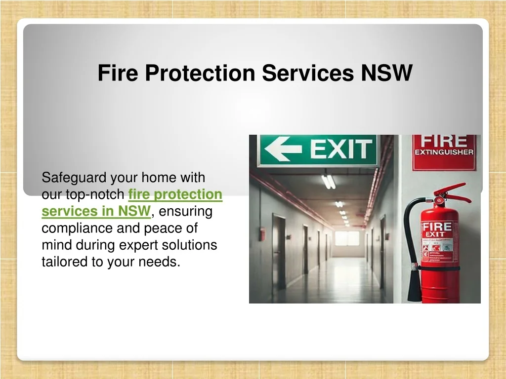 PPT - Fire Protection Services NSW PowerPoint Presentation, free ...