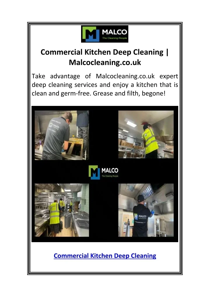 PPT - Commercial Kitchen Deep Cleaning Malcocleaning.co.uk PowerPoint ...