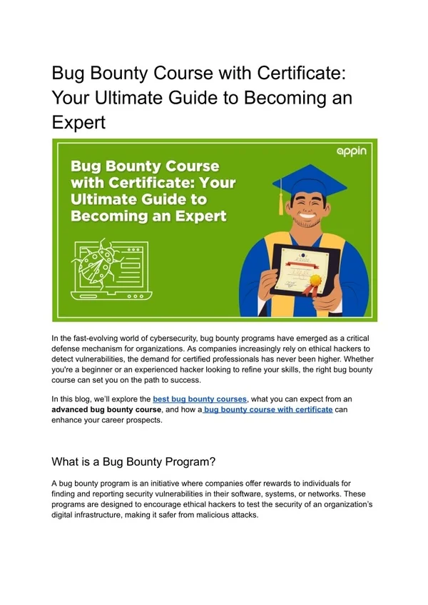PPT - Bug Bounty Course with Certificate_ Your Ultimate Guide to ...