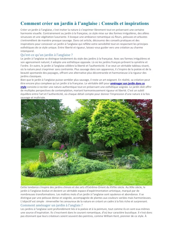 PPT - Comment créer un jardin à l’anglaise : Conseils & Inspirations ... PPT - Comment créer un jardin à l’anglaise : Conseils & Inspirations ...