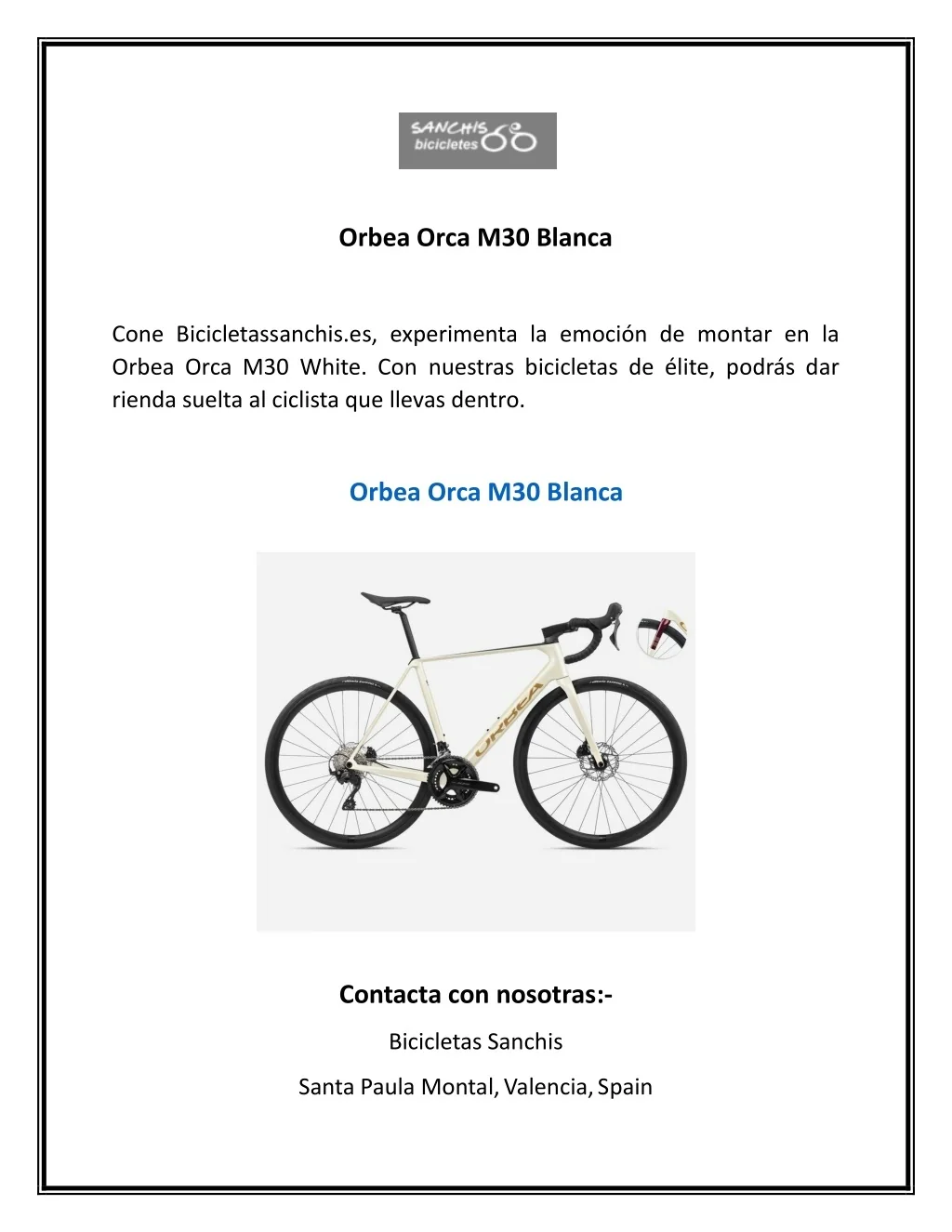 PPT - Orbea Orca M30 Blanca PowerPoint Presentation, free download - ID ...