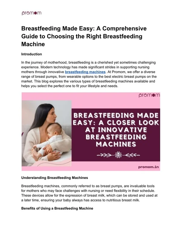 PPT - Breastfeeding Made Easy_ A Comprehensive Guide to Choosing the Right Breastfeeding Machine ...