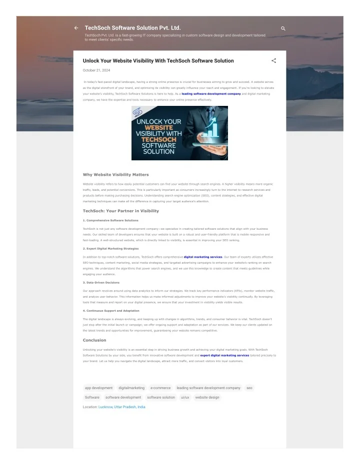PPT - Unlock Your Website Visibility With TechSoch Software Solution PowerPoint Presentation ...