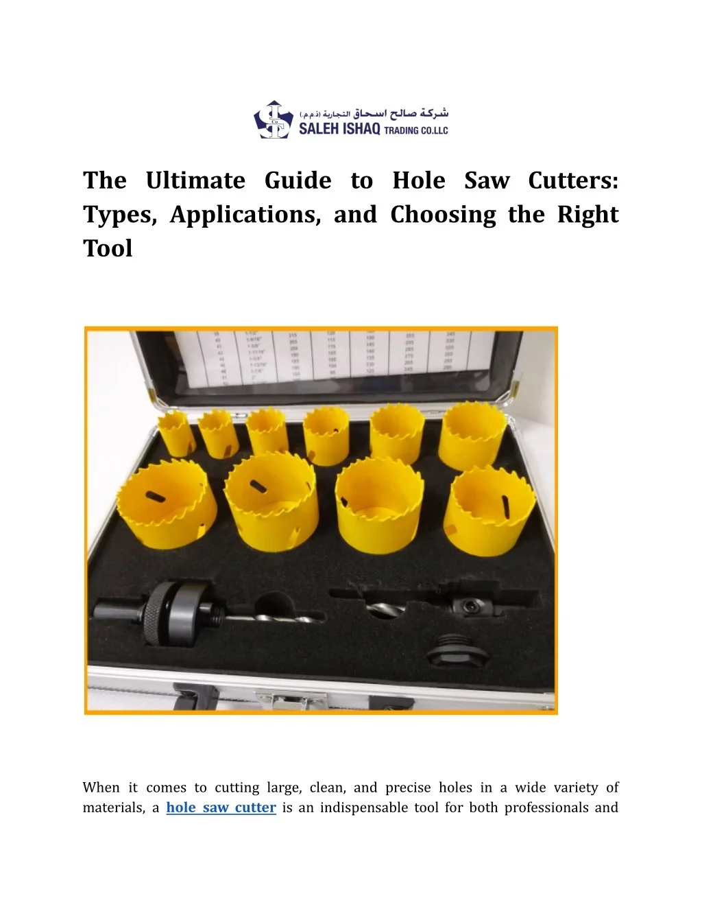 PPT - The Ultimate Guide to Hole Saw Cutters_ Types, Applications, and ...