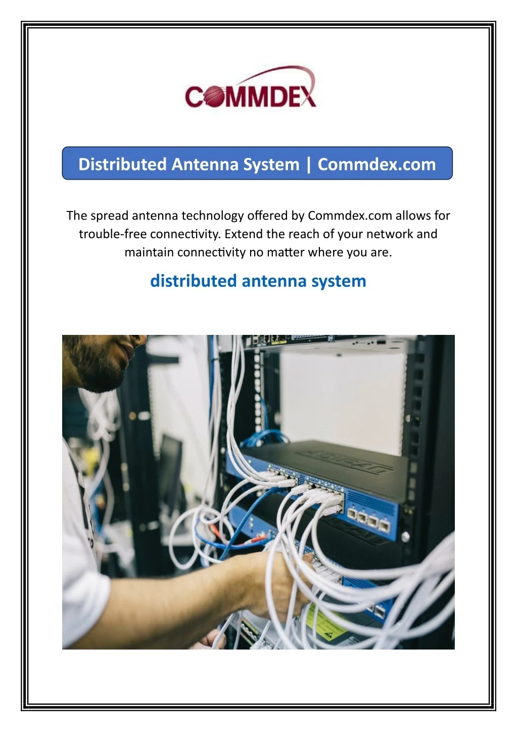 PPT - Distributed Antenna System Commdex PowerPoint Presentation, free ...