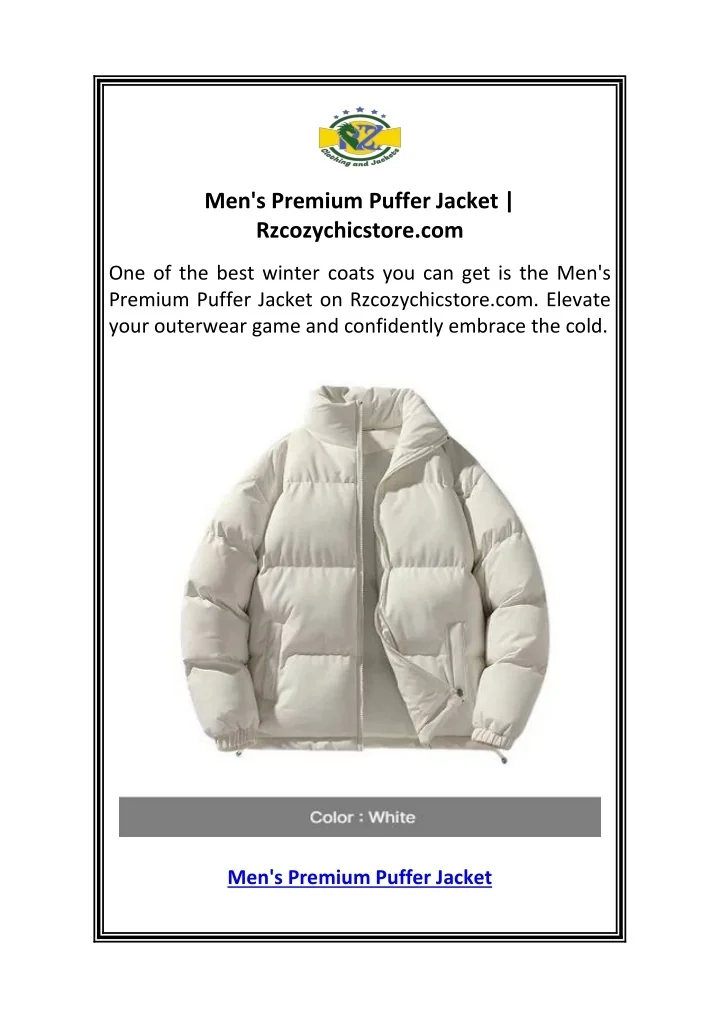 PPT - Men's Premium Puffer Jacket Rzcozychicstore.com PowerPoint ...