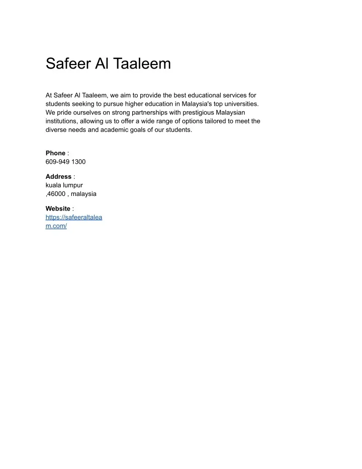 PPT - Safeer Al Taaleem PowerPoint Presentation, free download - ID:13675613