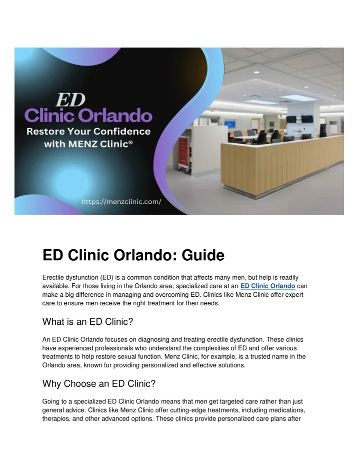 PPT - ED Clinic Orlando PowerPoint Presentation, free download - ID ...